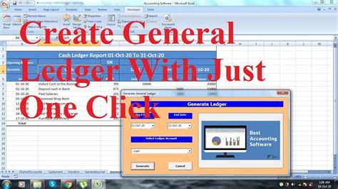 Accounting Ledger In Excel Vba With Just One Click Promo Youtube
