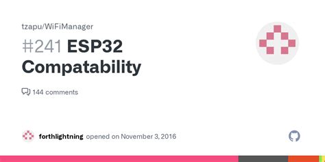 Esp32 Compatability · Issue 241 · Tzapuwifimanager · Github