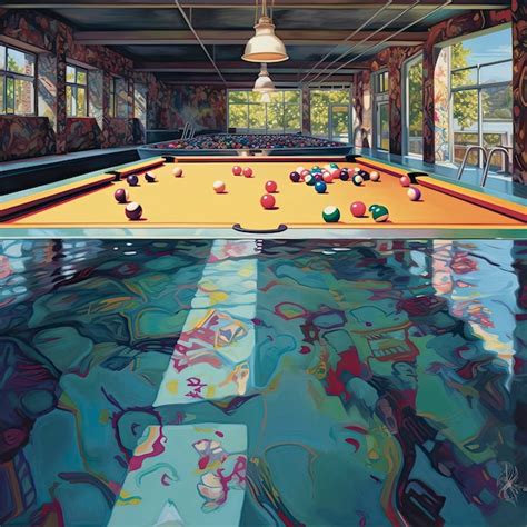 Premium Ai Image A Pool Table In A Pool
