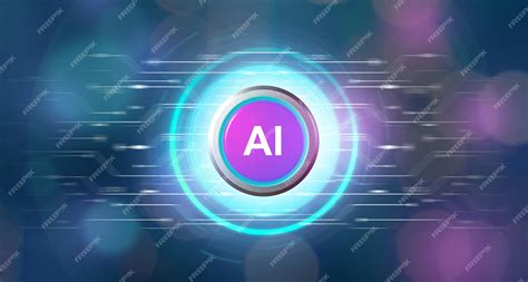 Premium Photo Ai Artificial Intelligence Concept Power Button Glowing Light Isolated And