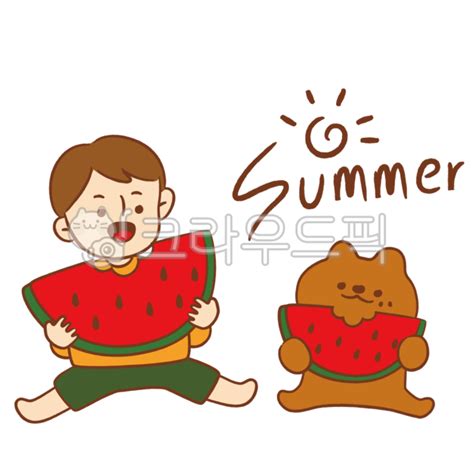 여름 여름과일 여름맞이 홈캉스 수박 사진이미지일러스트캘리그라피 살풋작가