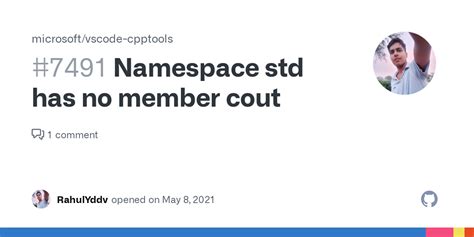 Namespace Std Has No Member Cout · Issue 7491 · Microsoftvscode