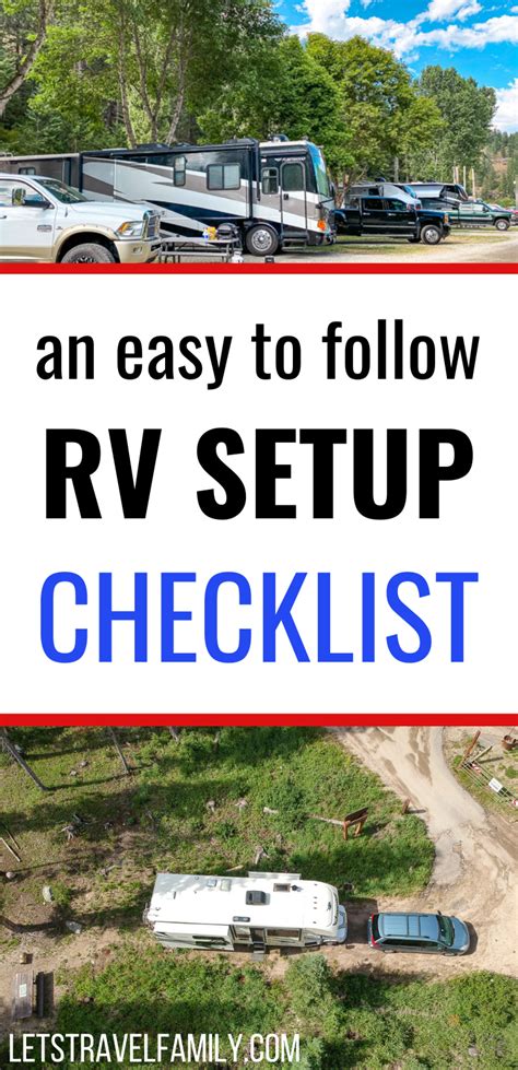 Rv Setup Checklist How To Easily Set Up Your Rv Artofit
