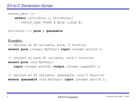 Ppt Sv To C C To Sv Function Call Proposal Powerpoint Presentation Free Download Id3212127