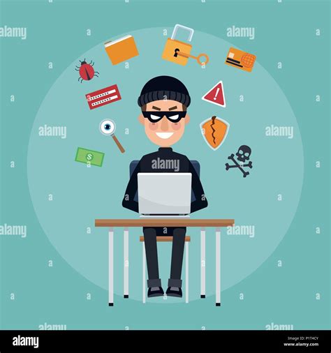 Hacker And Security System Stock Vector Image And Art Alamy