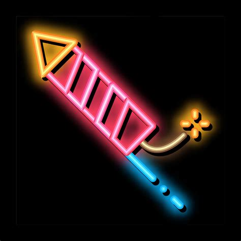 Lighted Fireworks Wick Neon Glow Icon Illustration 17787731 Vector Art At Vecteezy