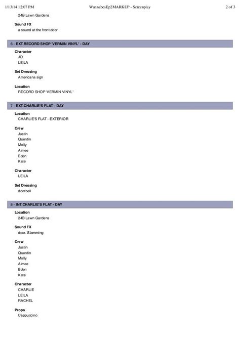 Celtx Script Breakdown Xasermajor