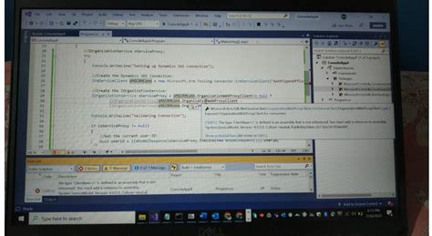 the type clientbase is defined in an assembly that is not referenced you must add a
