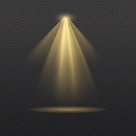 스포트 라이트 투명 한 배경에 고립의 집합입니다 홍수 광선 웹 디자인 및 프로젝션 스튜디오 조명에 대 한 조명 된 스포트 라이트 빔 콘서트 클럽 쇼 장면 조명 조명