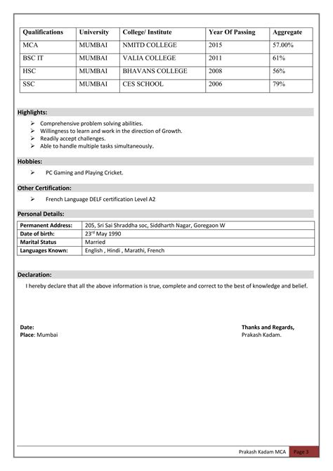 Prakash Kadam Cv Pdf Web Development Internet
