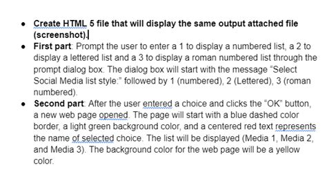 Solved • Create Html 5 File That Will Display The Same