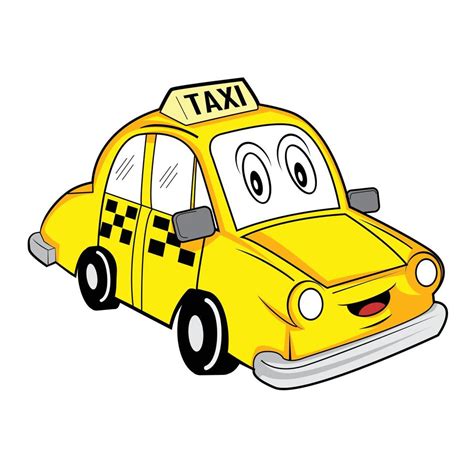 Illustration De Dessin Animé De Taxi 14486433 Art Vectoriel Chez Vecteezy