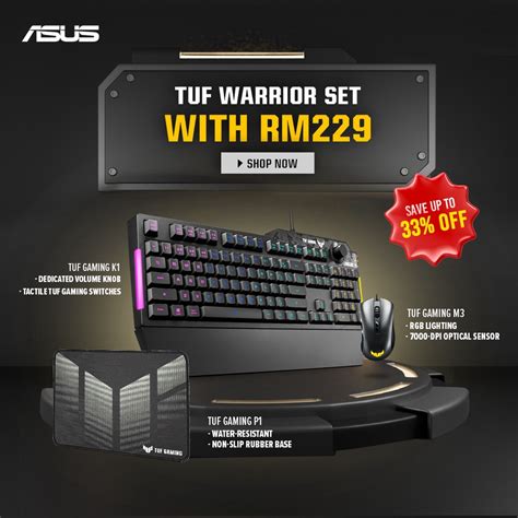 Asus Tuf Gaming Gear Combo Tuf Gaming Mouse M And Tuf Gaming Keyboard