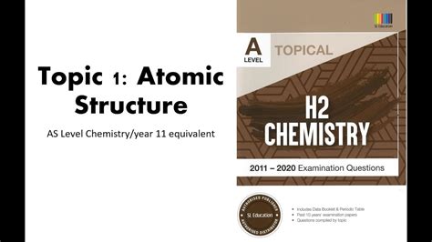 Tutorial 1 Topic Atomic Structure As Level Year 11 Equivalent Youtube