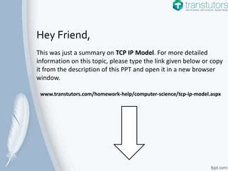 TCP IP Model Computer Science PPTX Computer Networking Computing