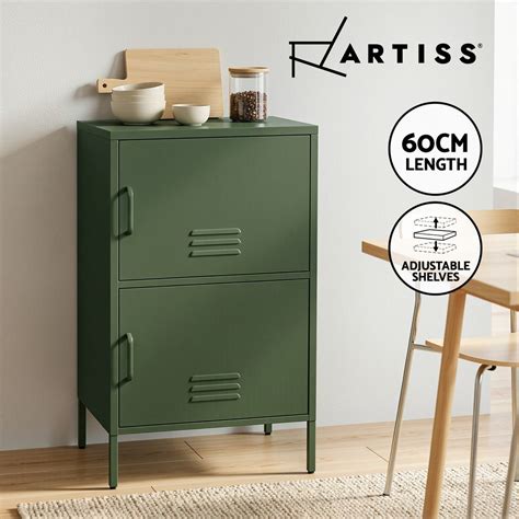 Artiss Buffet Sideboard Cupboard Cabinet Storage 2 Doors Metal Green