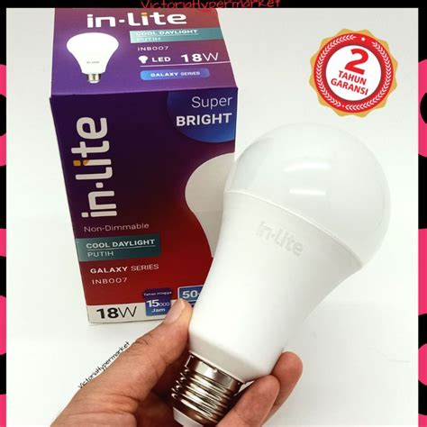 Jual Lampu Watt Inlite Bulb Putih Garansi Tahun Shopee Indonesia