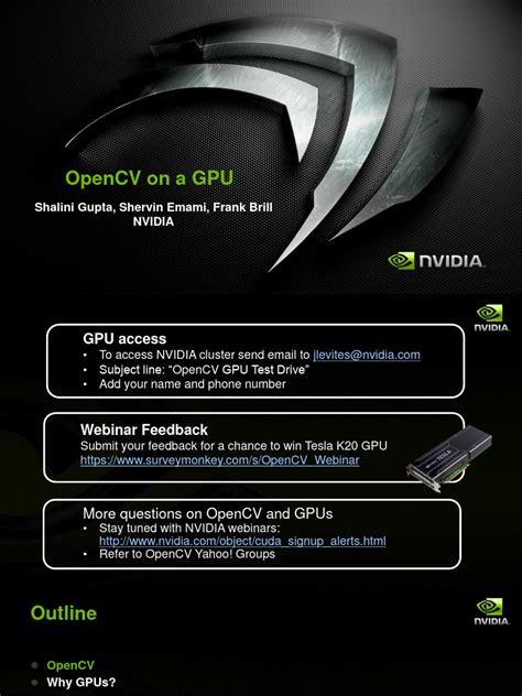 Opencv Gtc Express Shalini Gupta Pdf Graphics Processing Unit Computing