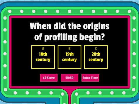 Psychological Profiling Gameshow Quiz