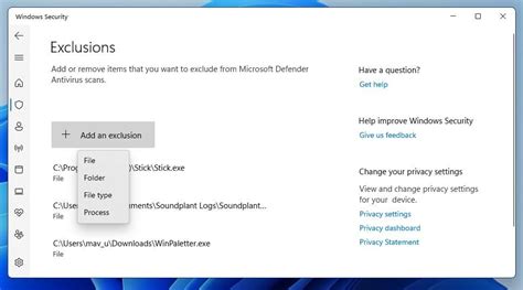 How To Set Windows Security Exclusions In Windows 11