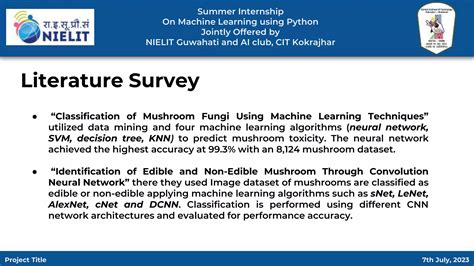 mushroom classification using machine learning ppt