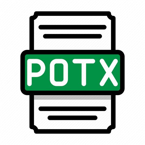 Potx Spreadsheet File Extension Format Document File Type Icon