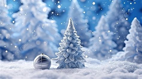 Fondo De Navidad Cubierto De Nieve