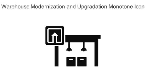 Warehouse Modernization And Upgradation Monotone Icon In Powerpoint Pptx Png And Editable Eps