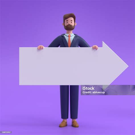 빈 흰색 플래카드를 들고 있는 만화 캐릭터 3차원 형태에 대한 스톡 사진 및 기타 이미지 3차원 형태 공란 광고 Istock