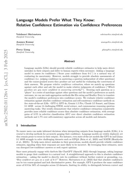Pdf Language Models Prefer What They Know Relative Confidence Estimation Via Confidence