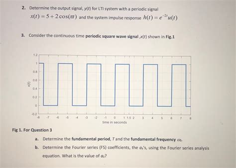 solved 2 determine the output signal y t for lti system