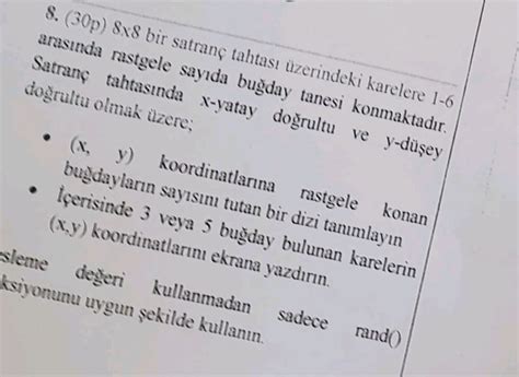 8 30p I 8 Bir Satranc Tahtast Izerindeki StudyX