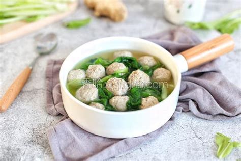 小白菜丸子汤的做法 菜谱 香哈网