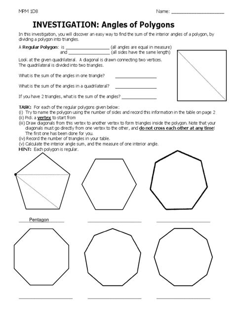 Free Polygon Angles Worksheet Download Free Polygon Angles Worksheet Png Images Free