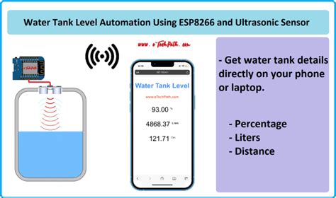 water tank level automation using esp8266 and hc sr04 ultrasonic sensor