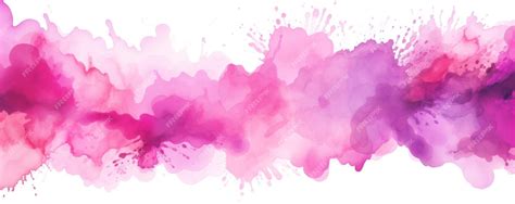 Premium Photo Magenta Splash Banner Watercolor Background For