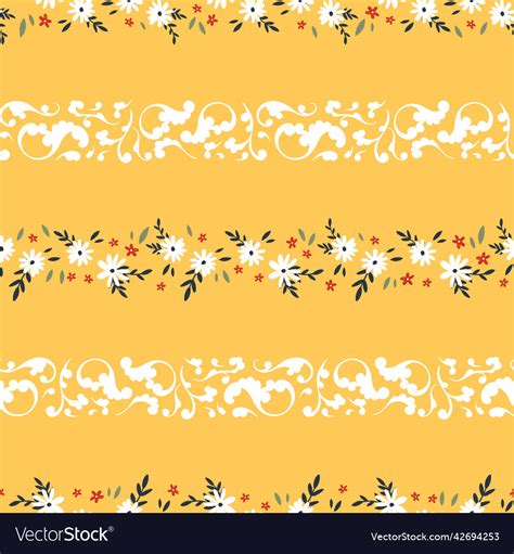 Lovely Hand Drawn Floral Seamless Pattern Cute Vector Image