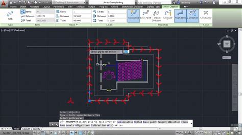 Autocad Training 0614 Copy Arrays Youtube