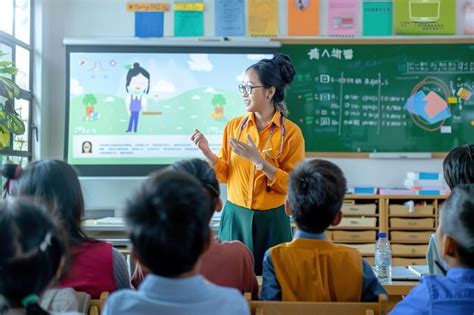 Premium Photo Online Class Session Teacher Conducting An Online