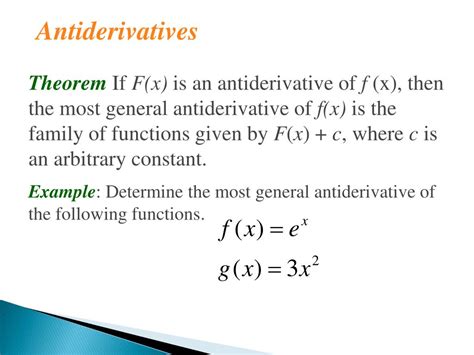 Ppt Section 15 1 Antiderivatives Powerpoint Presentation Free Download Id 2747693