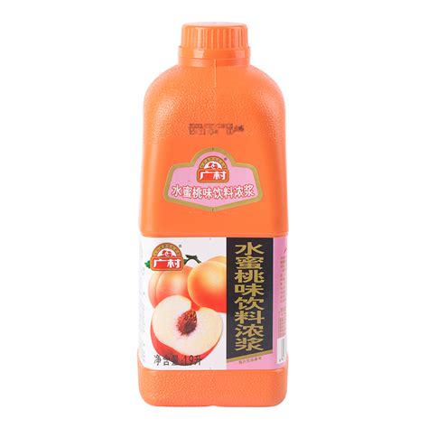 广村普级水蜜桃汁1 9l奶茶店专用浓缩果汁原浆水蜜桃味饮料浓浆 虎窝淘