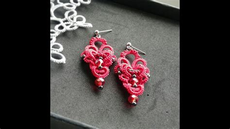 МК Фриволите Анкарс Tatting серьги Youtube