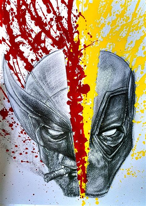 Un Nuevo Video Con El Proceso Del Retrato Ilustrado Inspirado En La Película De Deadpool Y Wo