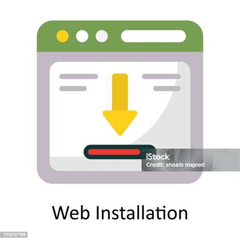 웹 설치 벡터 플랫 아이콘 디자인 그림입니다 흰색 배경에 기호 Eps 10 파일 네트워크 서버에 대한 스톡 벡터 아트 및 기타 이미지 네트워크 서버 노트북 노트북