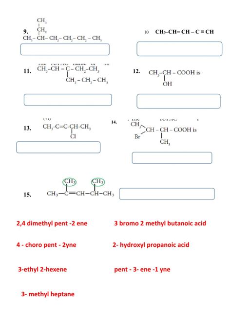 Iupac Naming Practice Worksheets With Answers Pdf CompoundWorksheets Com