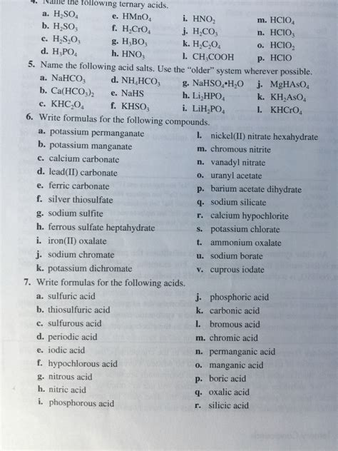 naming ternary acids