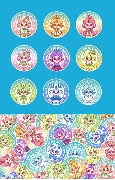 若来新文创—sally莎莉卡通ip形象盲盒设计平面ip形象粒子音原创作品 站酷zcool