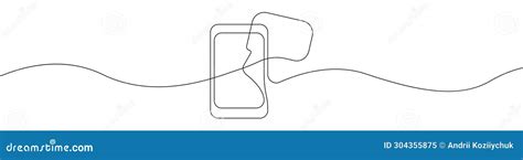 Notifications On The Screen Icon Line Continuous Drawing Vector One