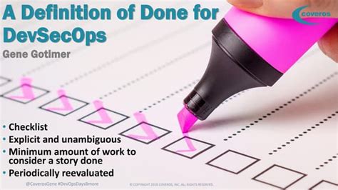Devopsdays Baltimore 2018 A Definition Of Done For Devsecops Gene