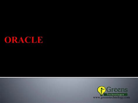 Ppt Oracle Training Oracle Training In Chennai Best Oracle Training In Chennai Powerpoint